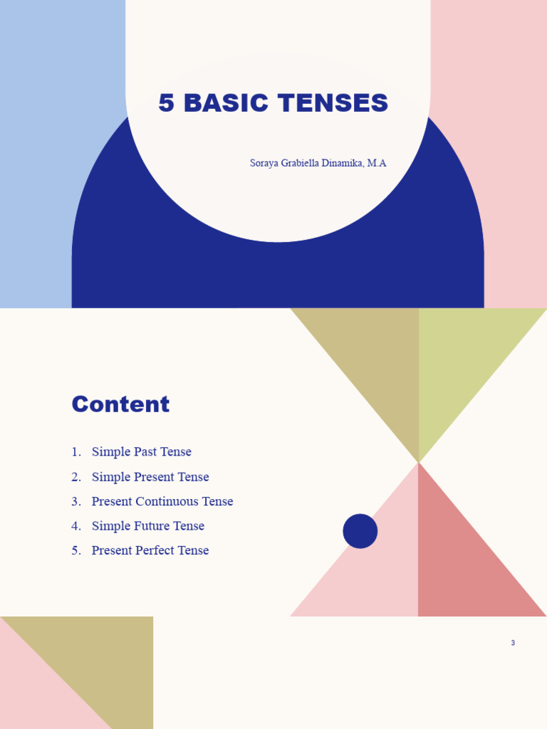 Meeting III - 5 Basic Tenses | PDF | Grammatical Tense | Verb