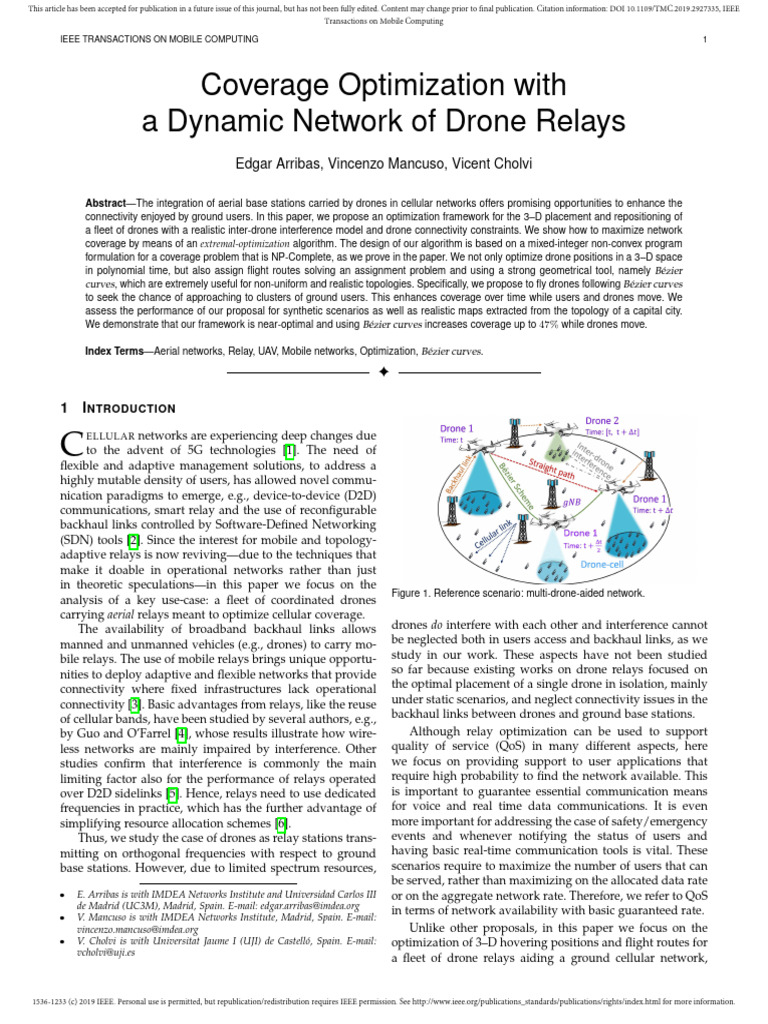 Cholvi 2021 Coverage | PDF | Mathematical Optimization | Computer Network