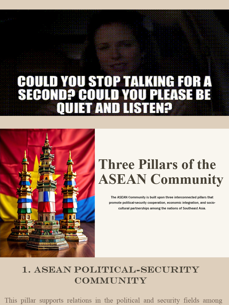 Three Pillars of ASEAN Community | PDF | Poverty Reduction | Economies