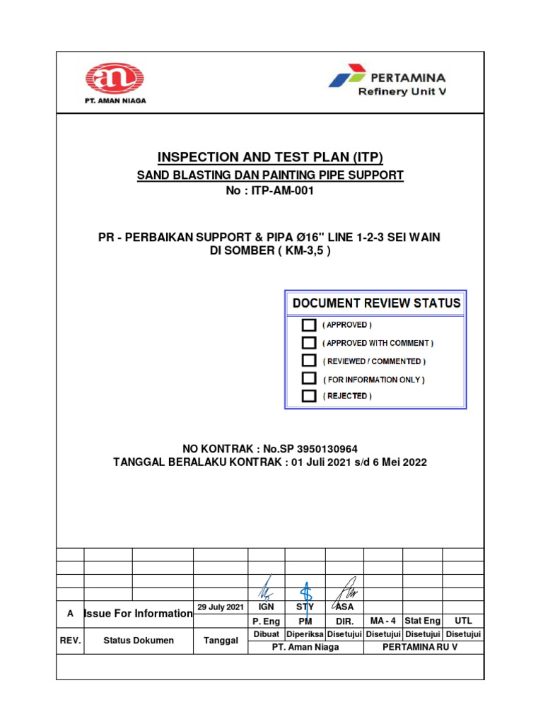 ITP_Sand Blast & Painting Project Pipe Support Sie Wien (ttd IG)-signed ...