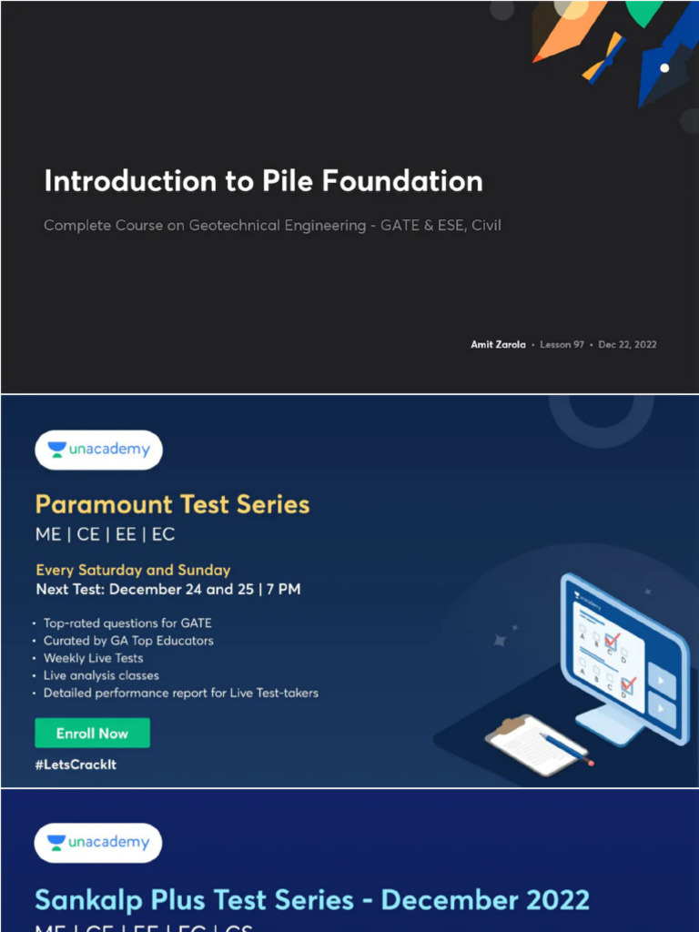 Introduction To Pile Foundation With Anno 1711509194403 | PDF