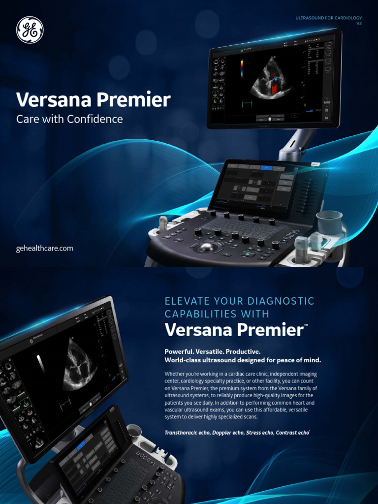 Versana-Premier-V2 Cardiology Brochure PC Glob jb03735xx | PDF | Medical Ultrasound | Cardiology