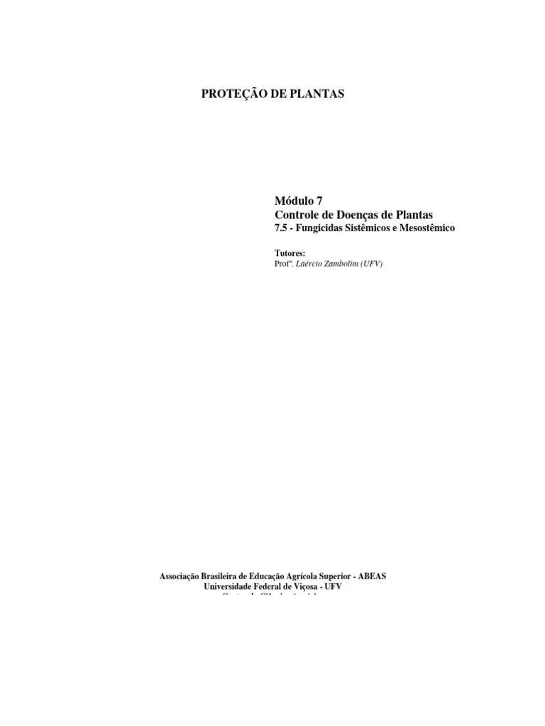 Fungicidas Sistêmicos e Mesostêmicos | PDF | Fungo | Mitocôndria