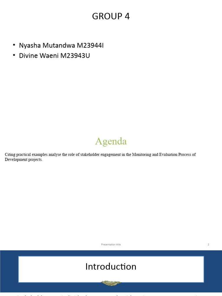 Grp4 Monitoring | PDF | Evaluation | Monitoring And Evaluation