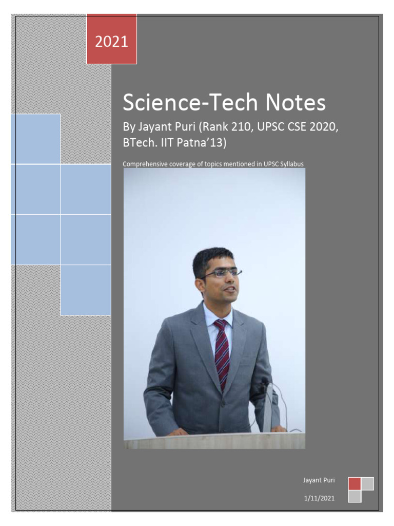 ScienceTech Notes (Jayant Puri AIR210) | PDF | Earth Sciences | Spaceflight
