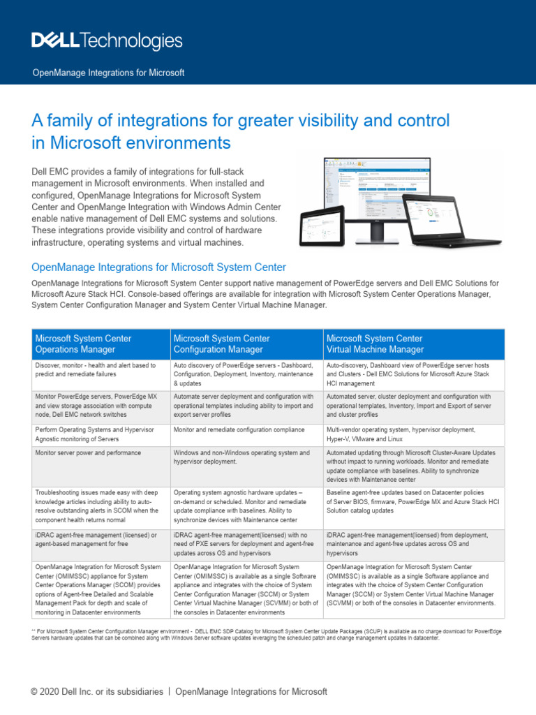 Openmanage Integrations For Microsoft Solution Brief | PDF | Computer ...