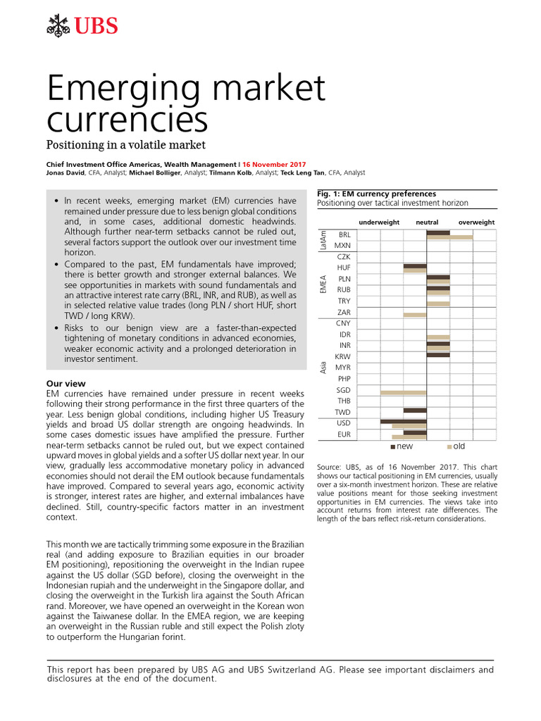 Emerging Market Currencies Positioning Volatile Market | PDF ...
