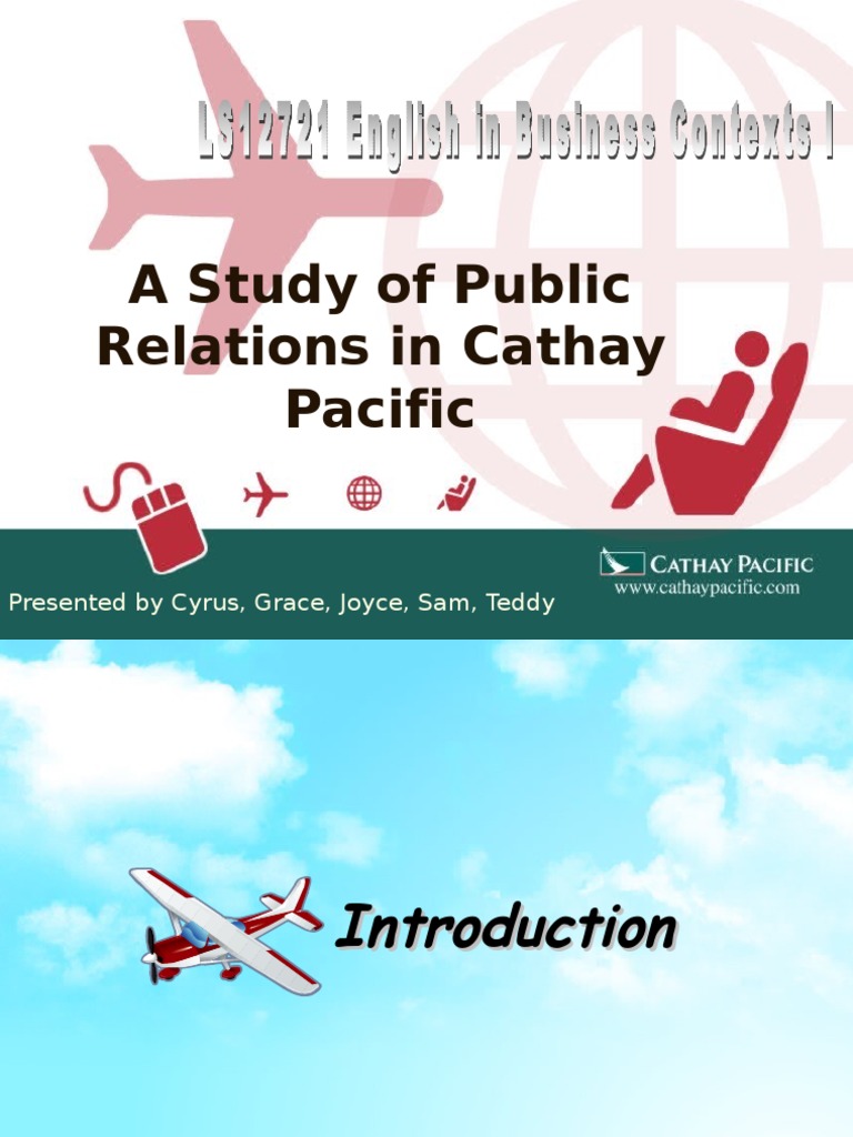 A Study of Public Relations in Cathay Pacific | PDF | Public Relations | Advertising