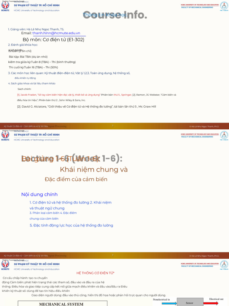 Lecture Note 1-6 (Sensor) - General Concept and Characteristics of Sensors PDF | PDF
