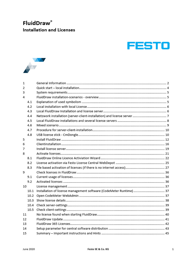 FluidDrawP Installation Licenses en | PDF | Installation (Computer Programs) | Port (Computer ...