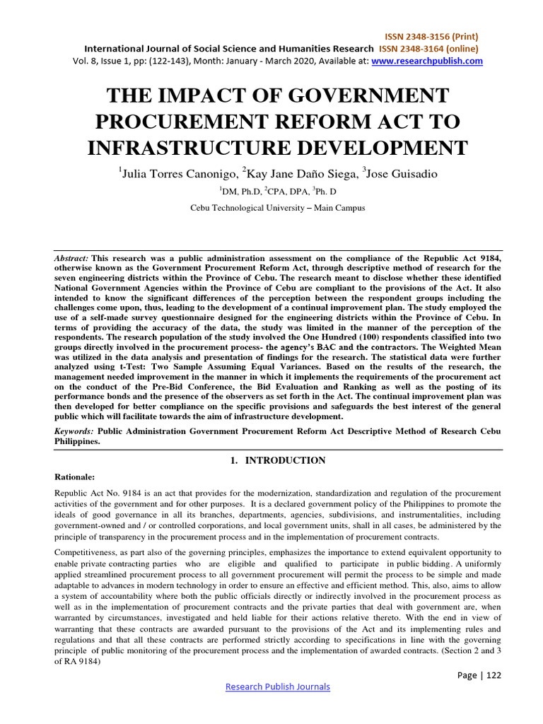 The Impact of Government Procurement-8415 | PDF | Audit | Procurement
