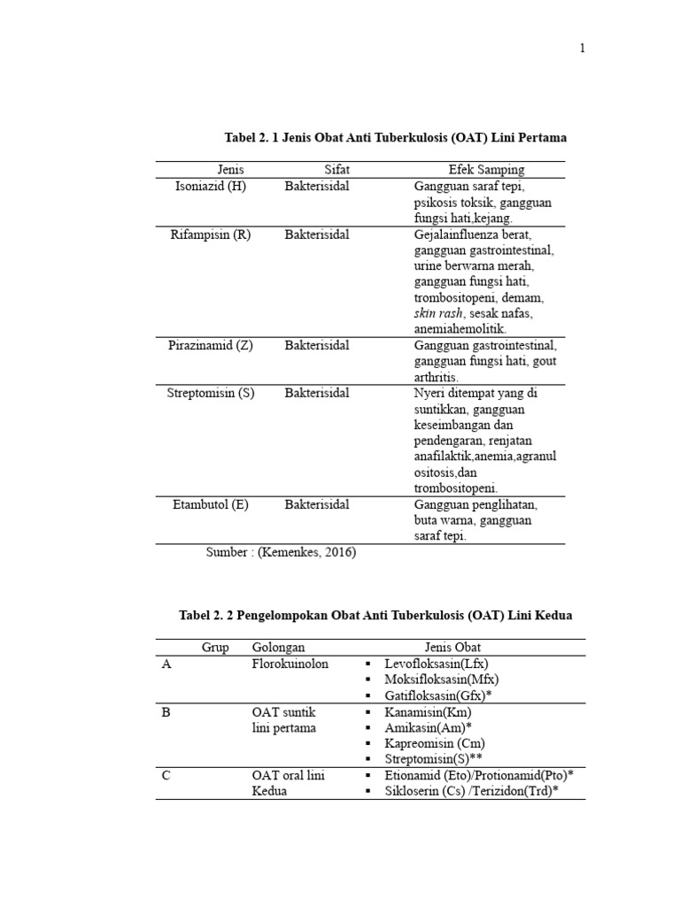 Panduan Obat Anti Tuberkulosis di Indonesia | PDF