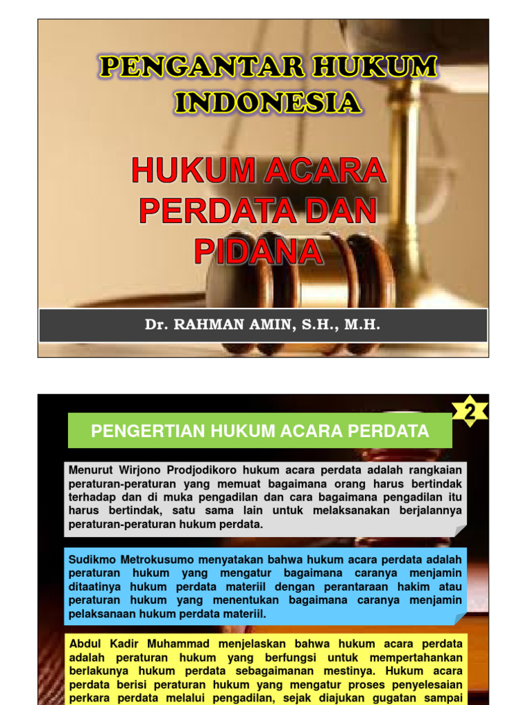 Hukum Acara Pidana Dan Perdata | PDF