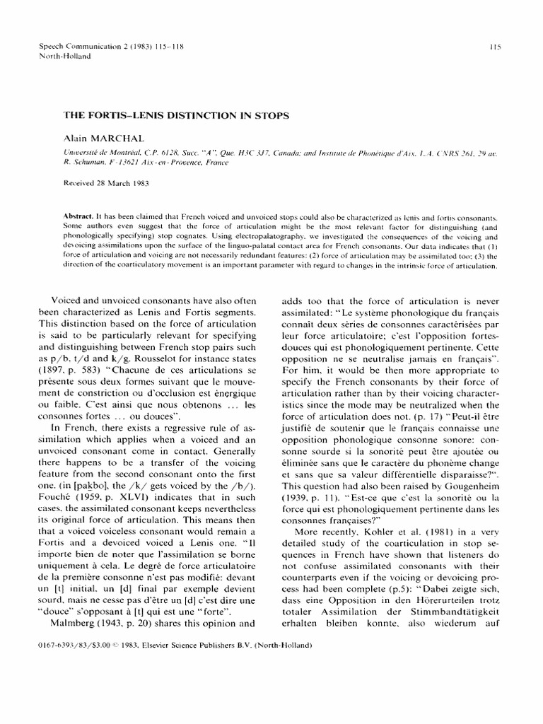 Fortis Lenis in Stop or Plosives | PDF | Phonetics | Human Voice