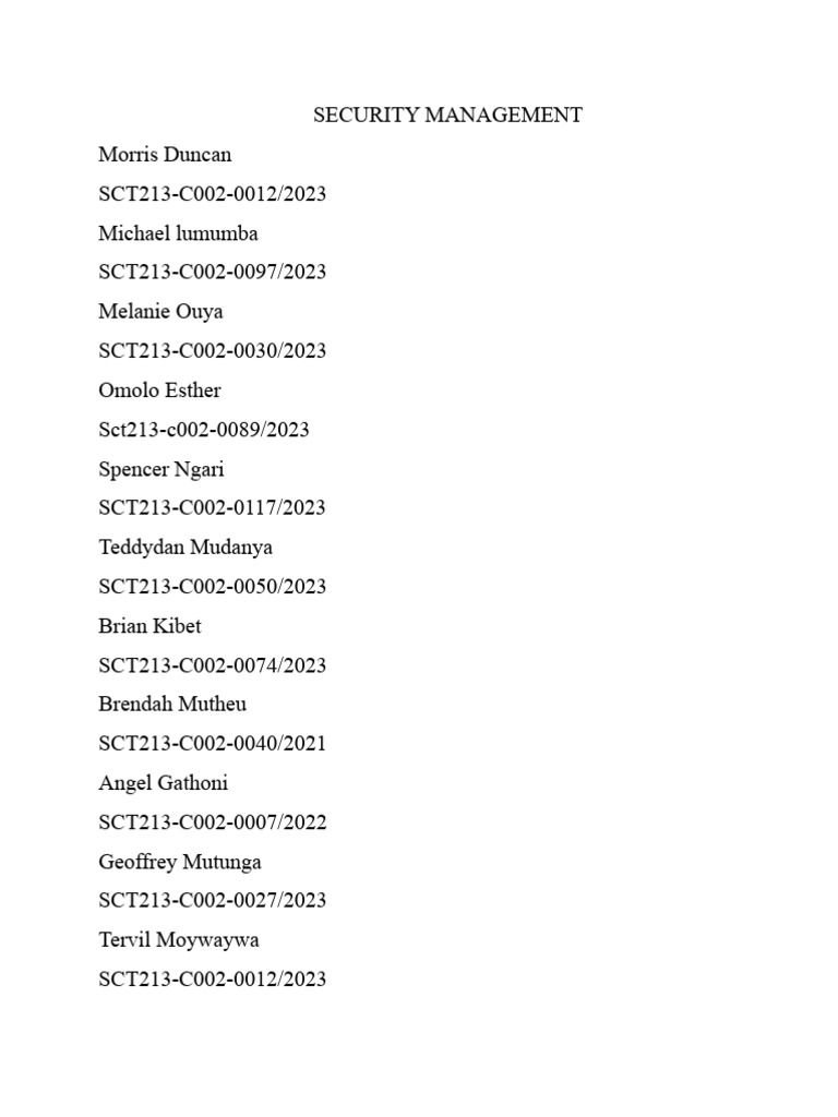 Security Management | PDF