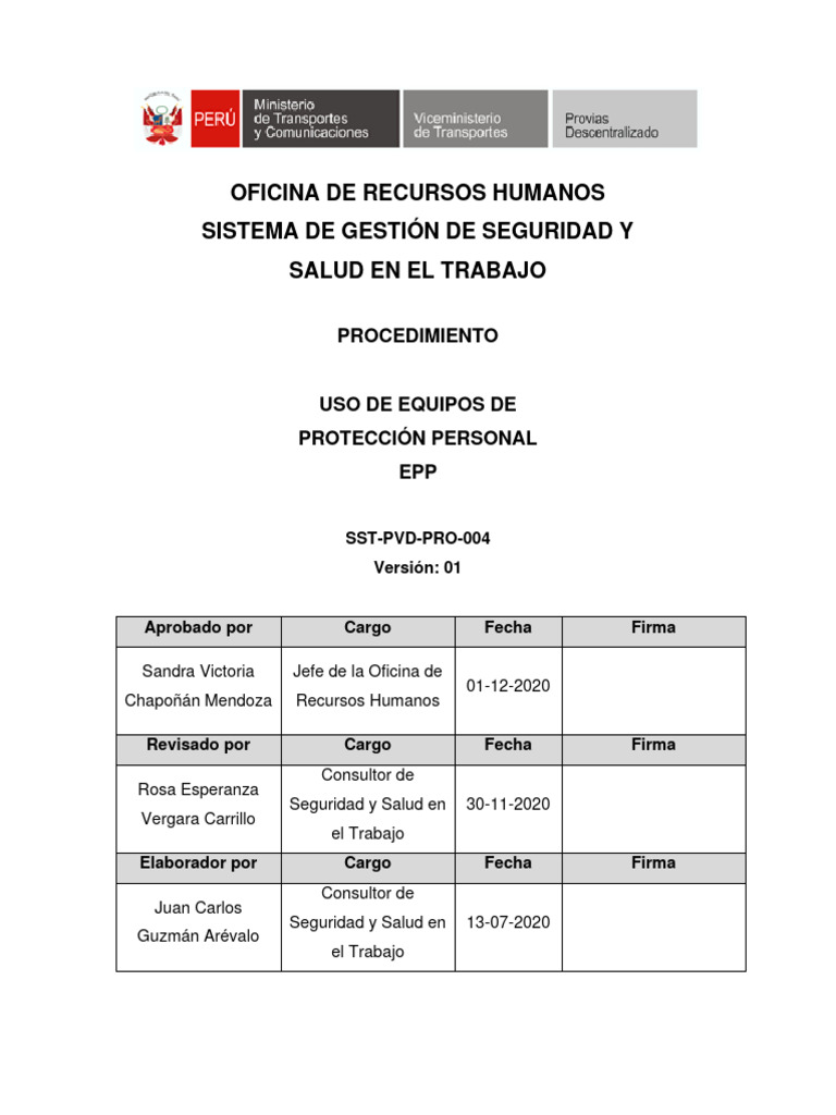 MODELO 01 - Procedimiento-entrega-de-EPP | PDF | ruido | Casco