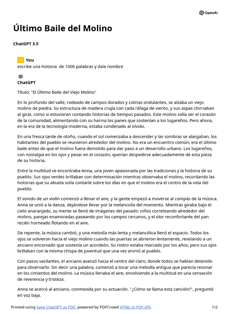 Último Baile Del Molino | PDF | Bailes