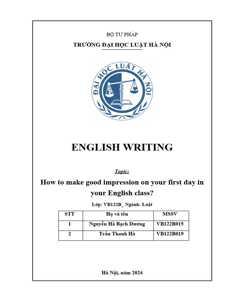 HLU - Bài Tập Nhóm | PDF