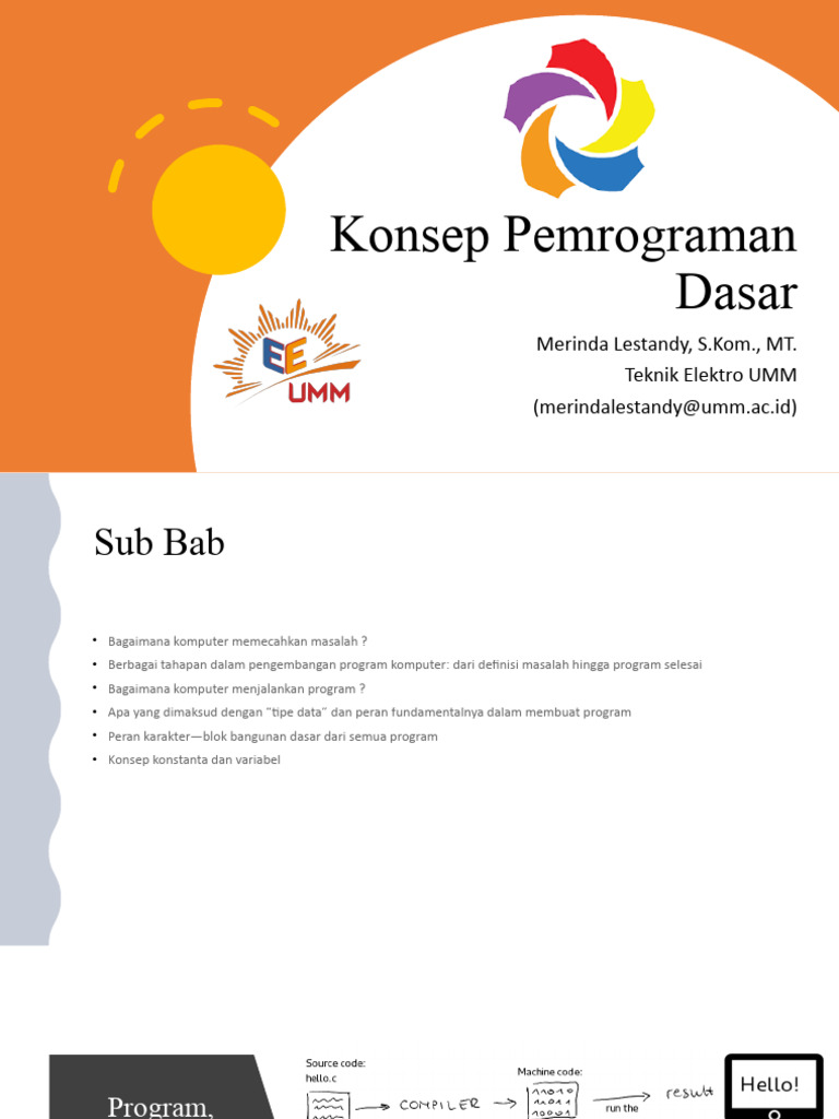 01 - Konsep Pemrograman Dasar | PDF