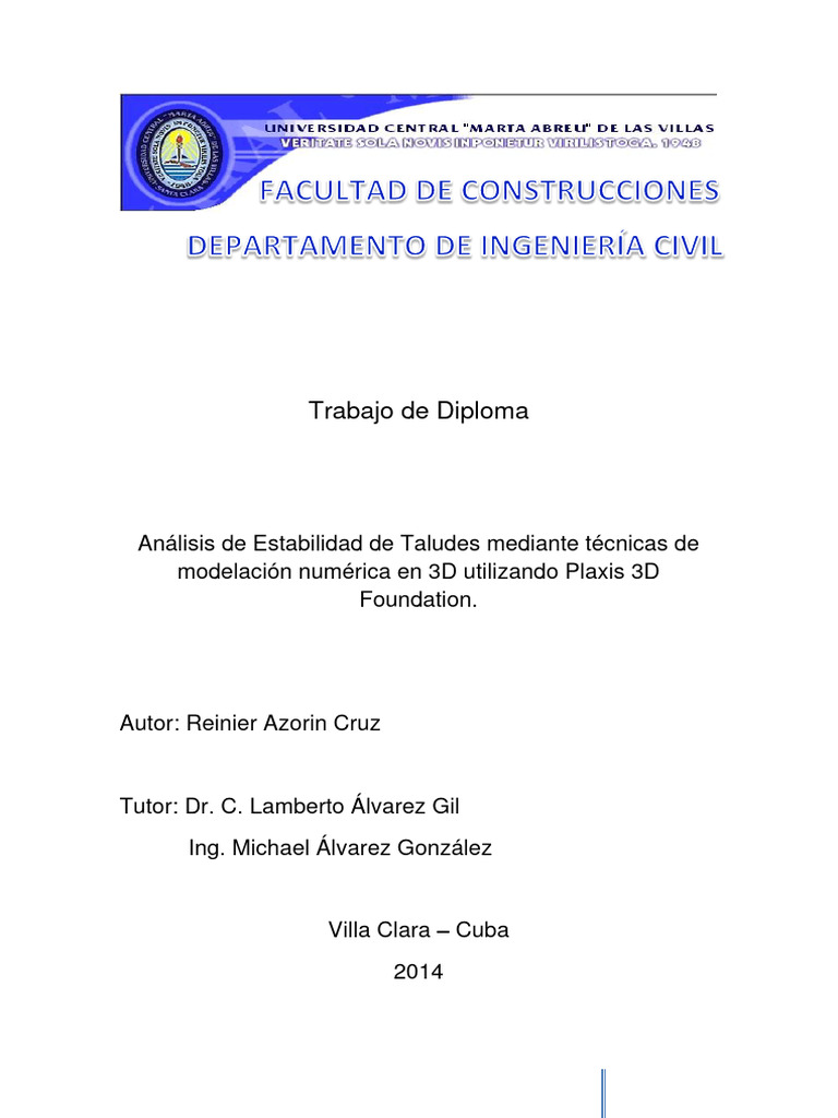 Estabilidad de Taludes con Plaxis 3D | PDF | Método de elementos finitos | Método científico
