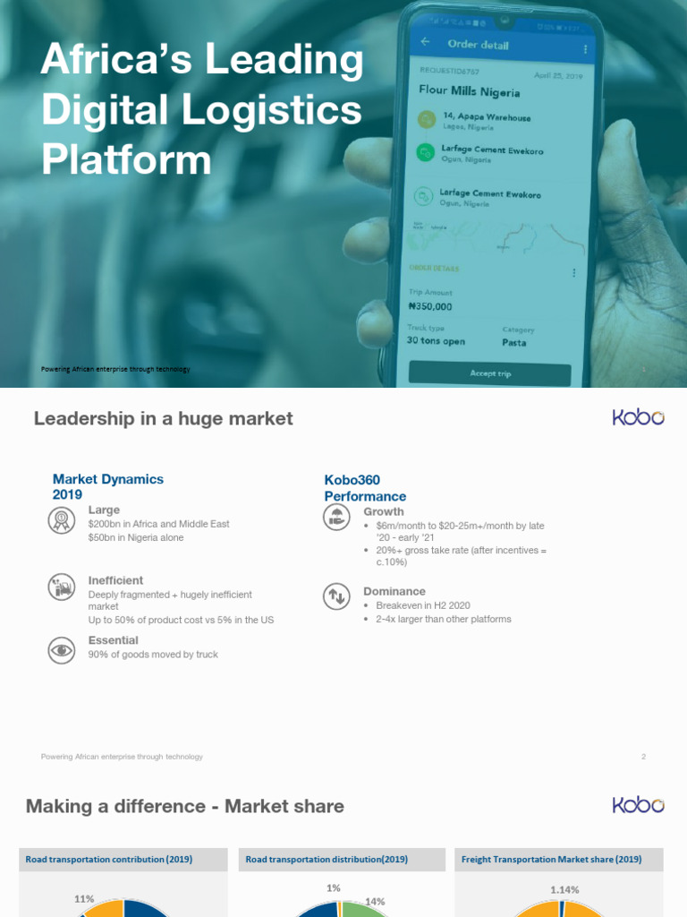 Kobo360: Transforming African Logistics | PDF | Big Data | Logistics