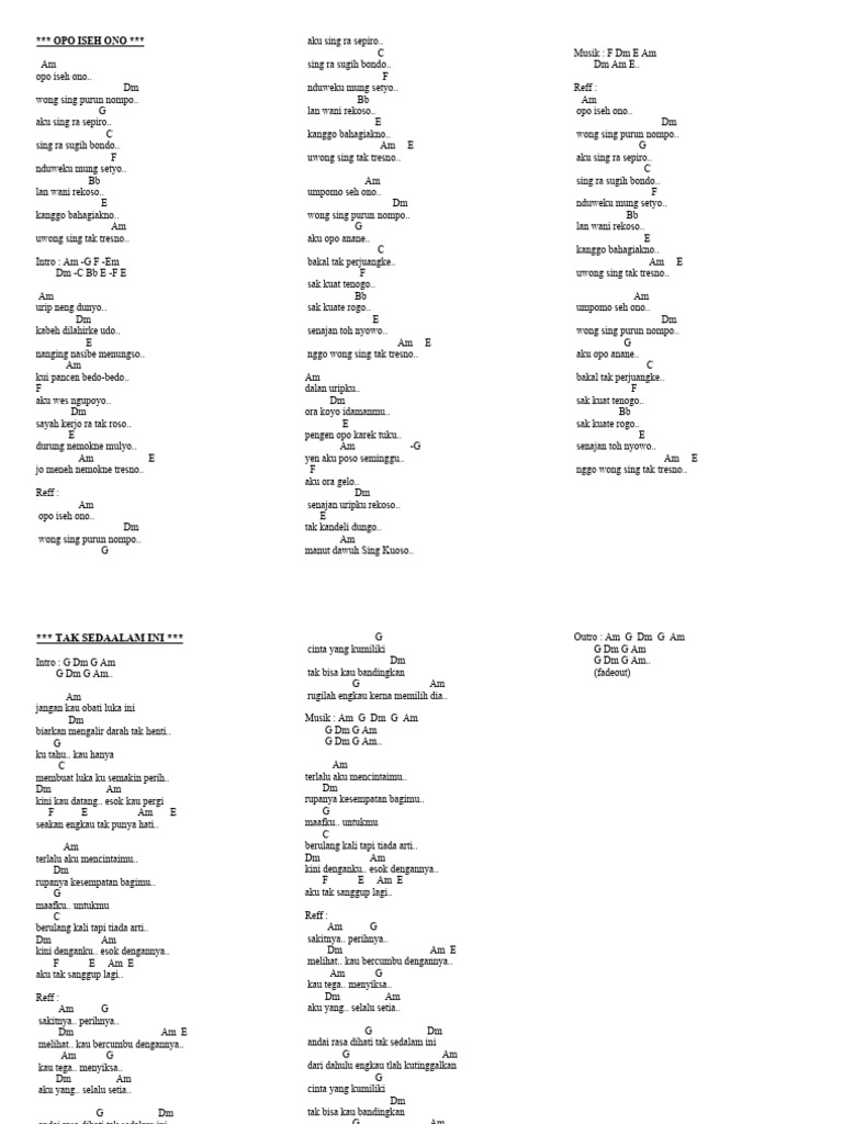 Opo Iseh Ono | PDF | Song Structure | Song Forms