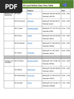 NSSCO Online Class Time Table 2025 FINAL | PDF