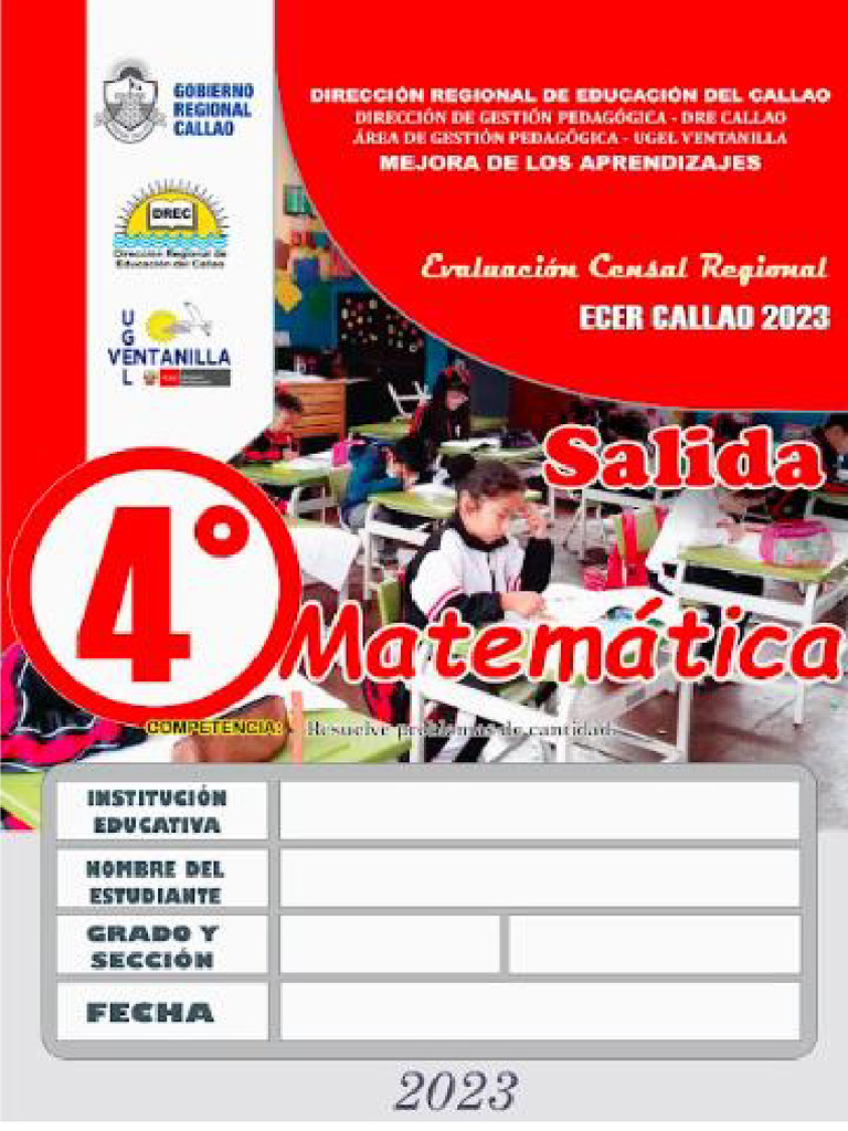 4to Matemática - Ecer - 2023 - Salida | PDF