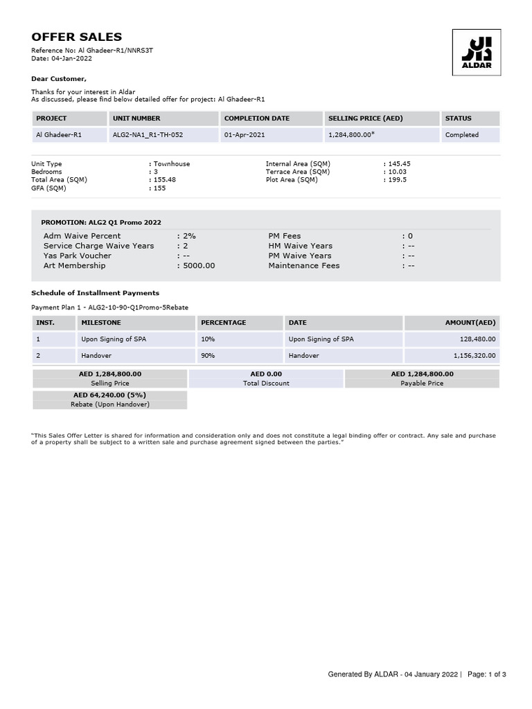 Offer - ALG2 NA1 - R1 TH 052 | PDF | Economies | Market (Economics)