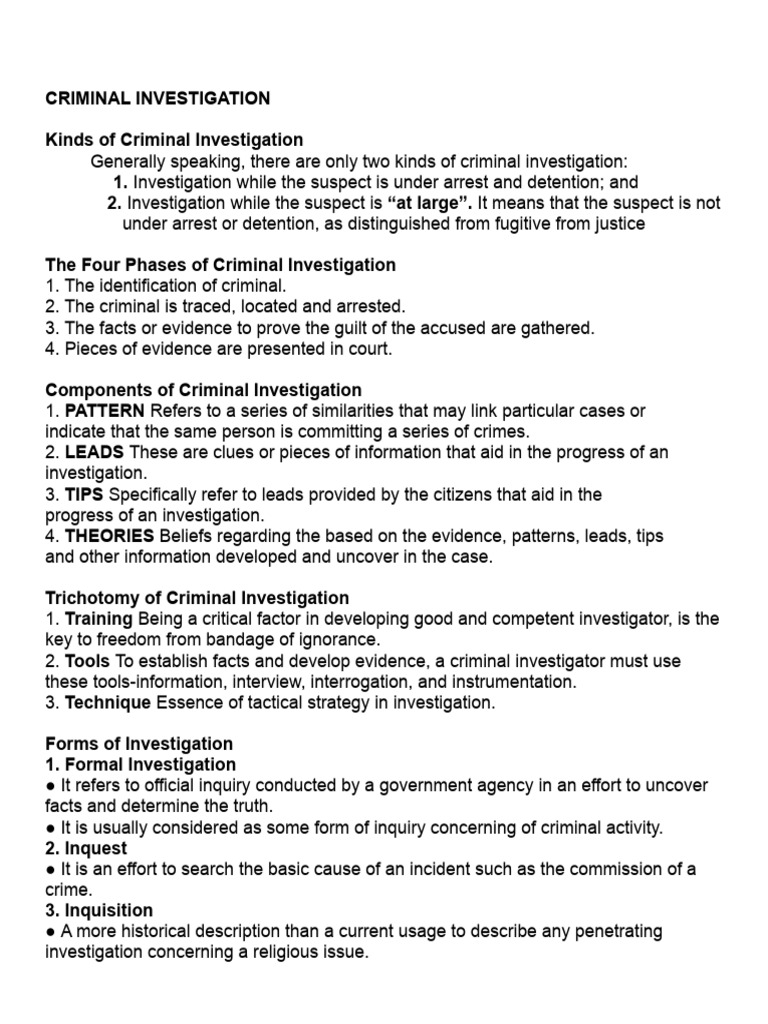 CDI Midterms Module | PDF | Crime Scene | Covert Operation