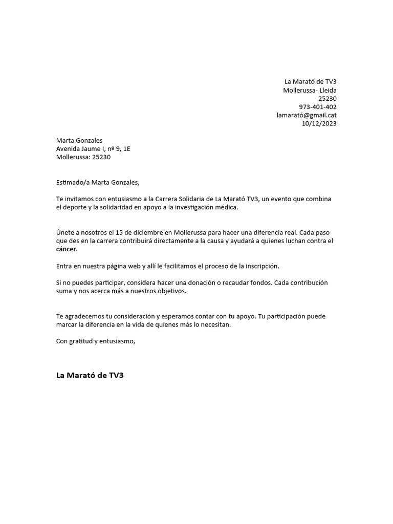 La Marató de TV3 | PDF