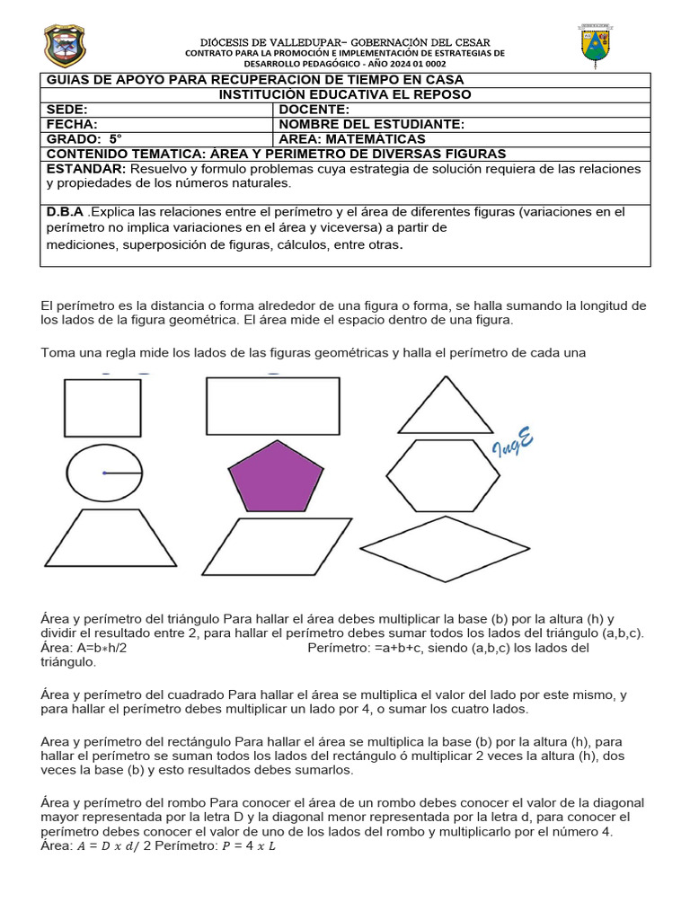 Matemática 5° | PDF | Triángulo | Multiplicación