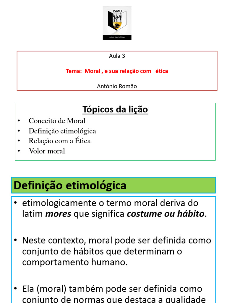 Ética e Moral: Conceitos e Diferenças | PDF | Moralidade | Sociologia