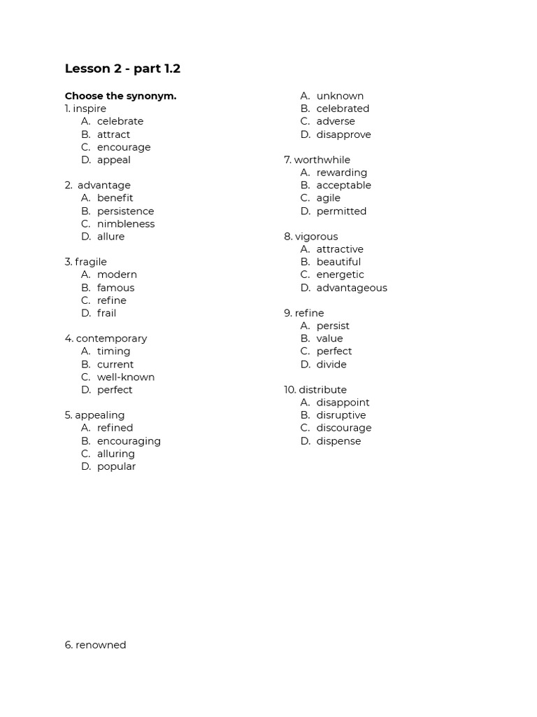 Lesson 2 - Part 2 | PDF
