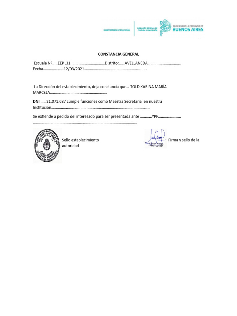 0_CONSTANCIA GENERAL-EN BLANCO | PDF