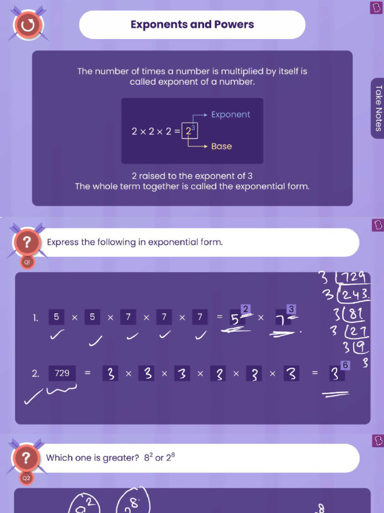 Exponents and Powers | PDF