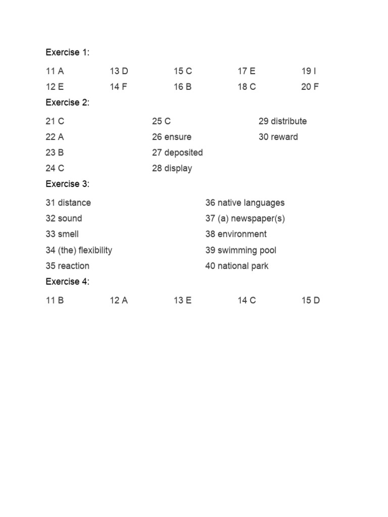 Listening 11 - Practice - Keys | PDF