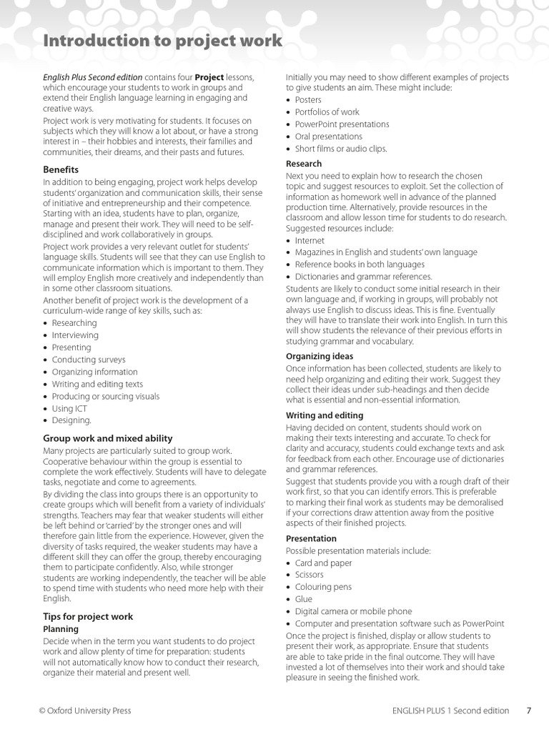 Introduction To Project Work | PDF | Information | Editing