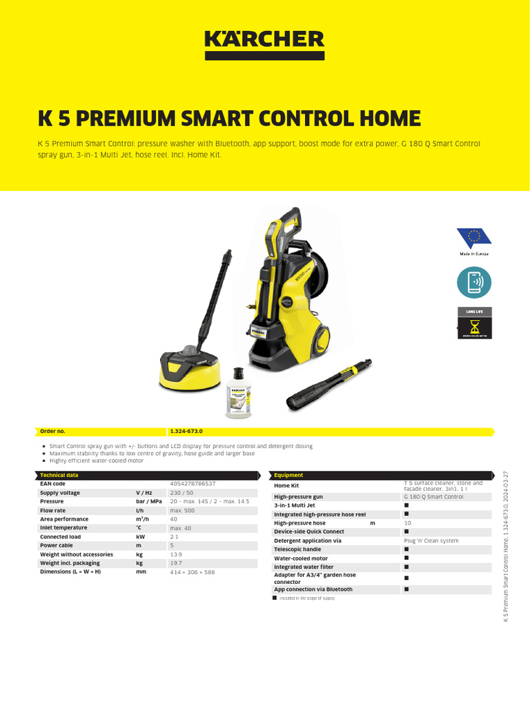 K 5 Premium Smart Control Home | PDF | Washing Machine