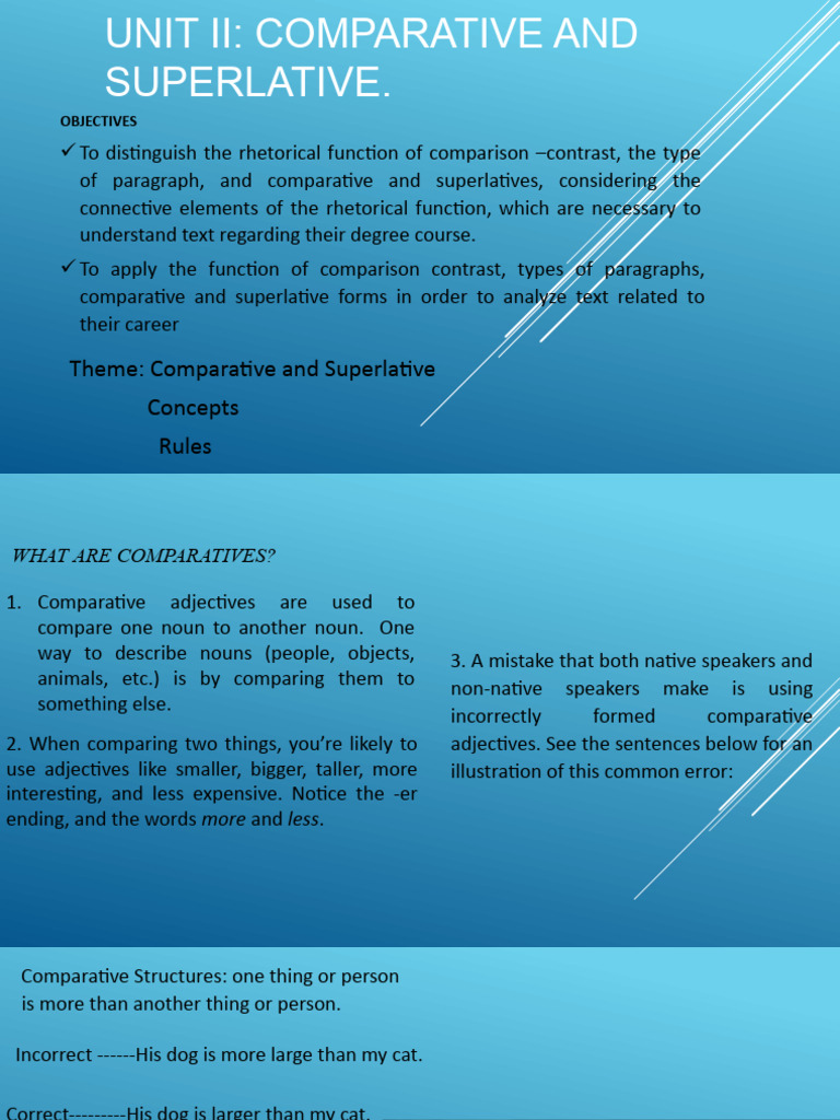 Unit II Week 6 | PDF | Adjective | Linguistics