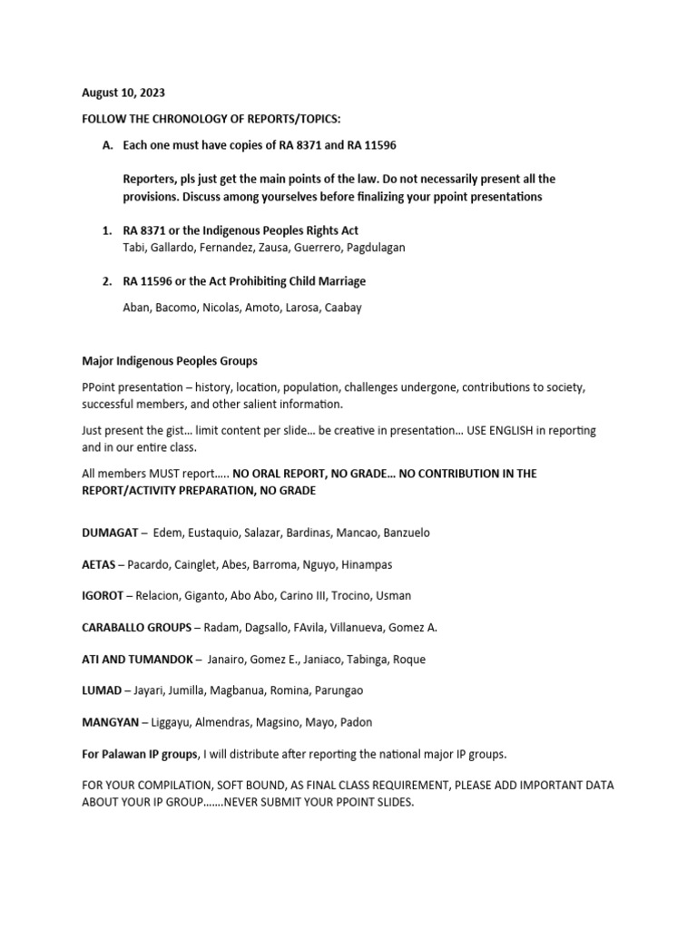 Indigenous Peoples Rights Act Overview | PDF