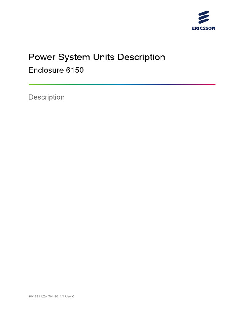 Enclosure 6150 Power System | PDF | Rectifier | Direct Current