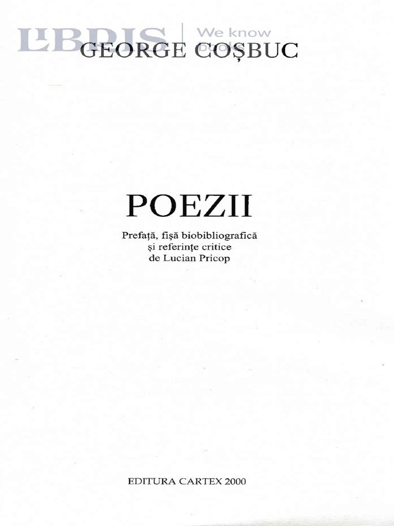 Poezii - George Cosbuc | PDF