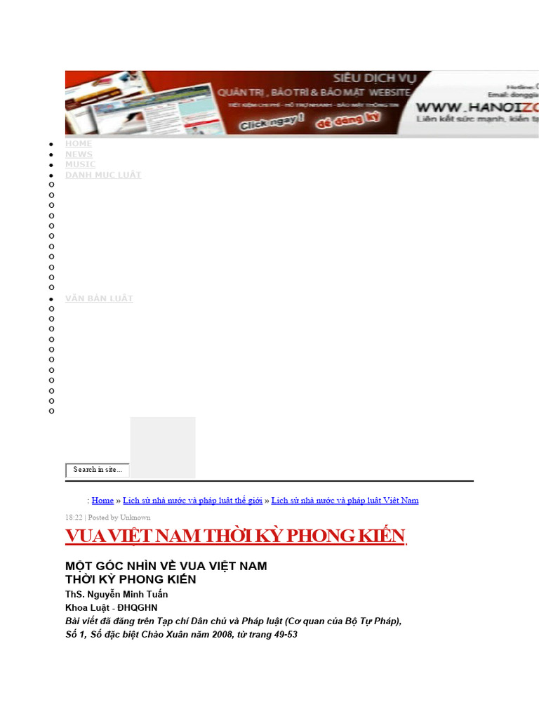 Vua VN & Lê Trịnh | PDF