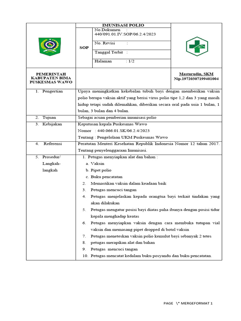 Viks 5 Sop Polio | PDF