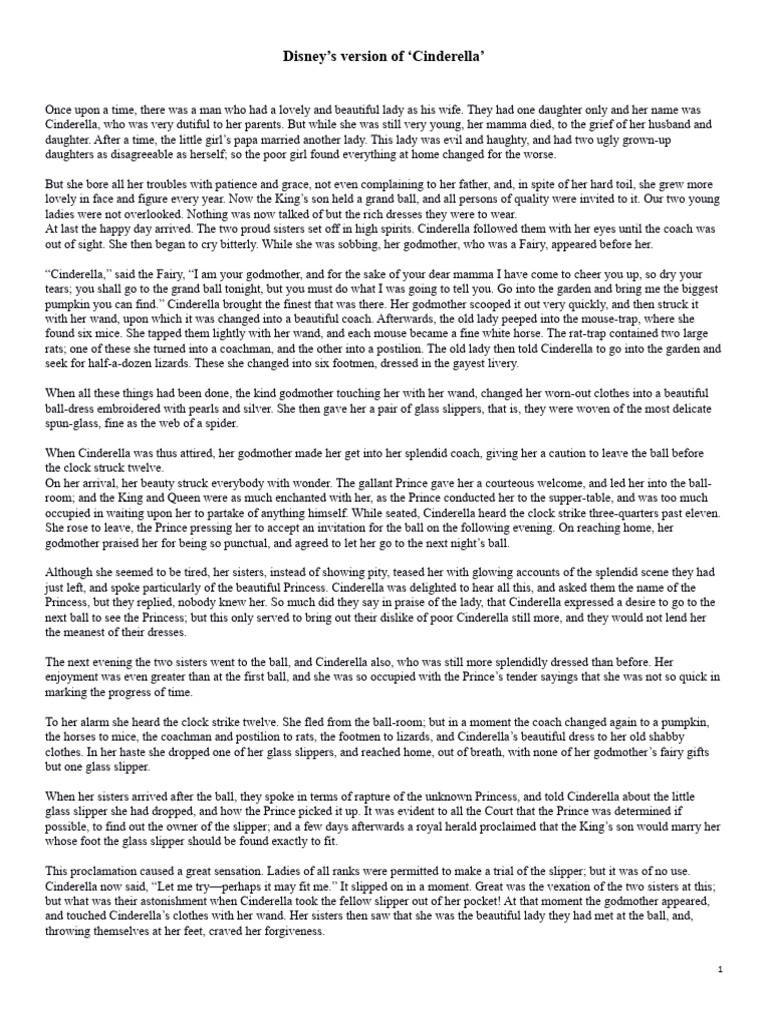 103 Cinderella Versions Good | PDF | Cinderella | Grimms' Fairy Tales