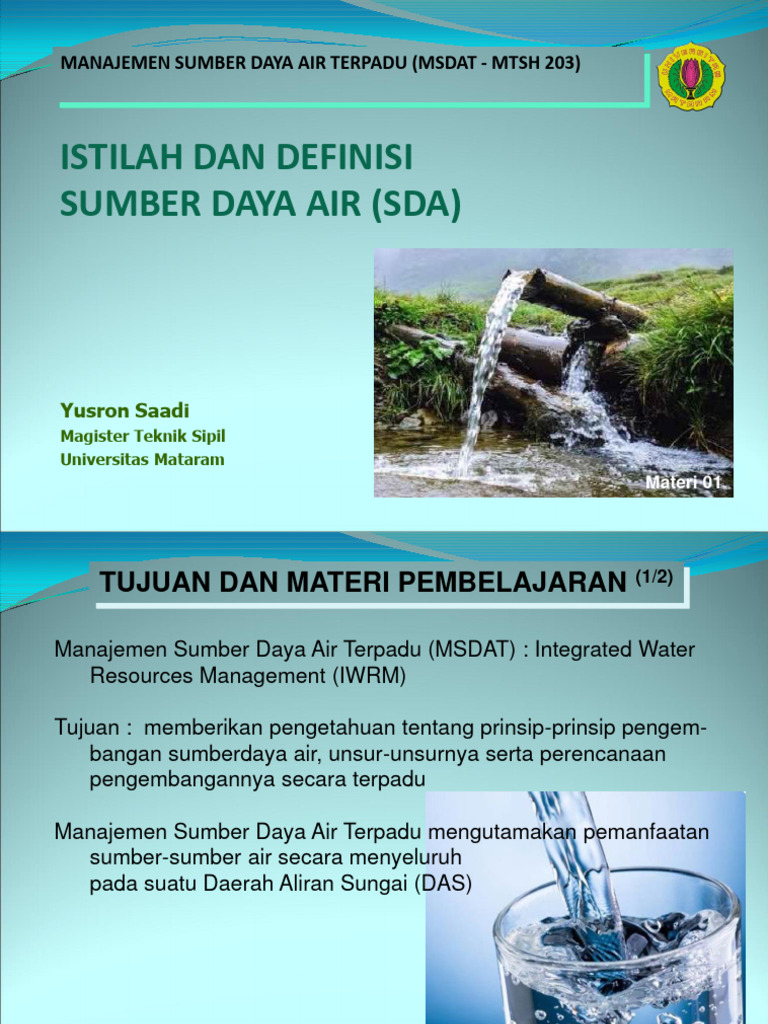 Istilah Dan Definisi Sumber Daya Air | PDF