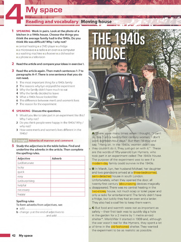 Insight Pre Int SB 43 44 | PDF | Adverb | Linguistic Morphology