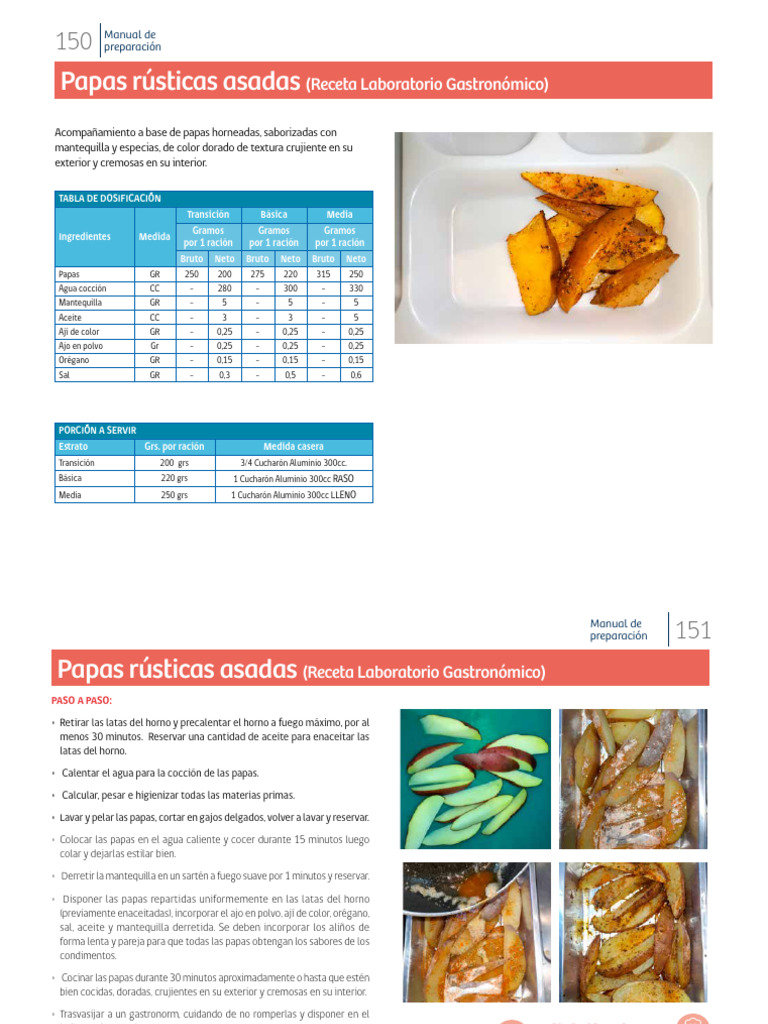Papas Rusticas Asadas | PDF | Cocinando | Cocina occidental