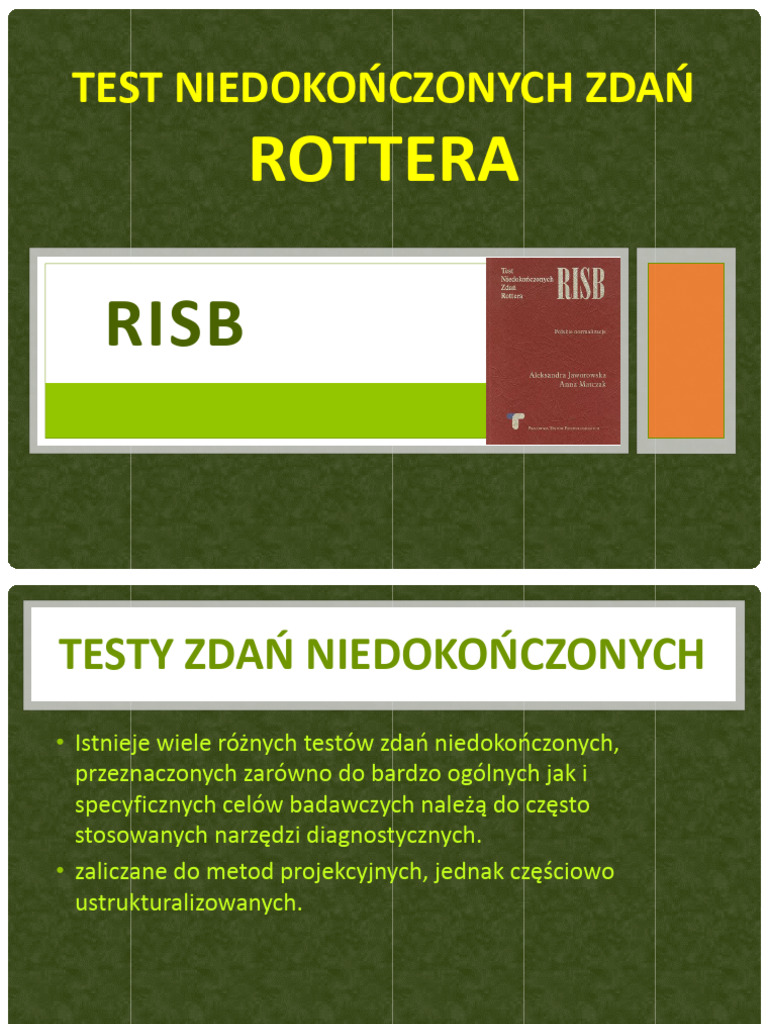 RISB Test Niedoko Czonych Zda Rottera Platforma 2 | PDF